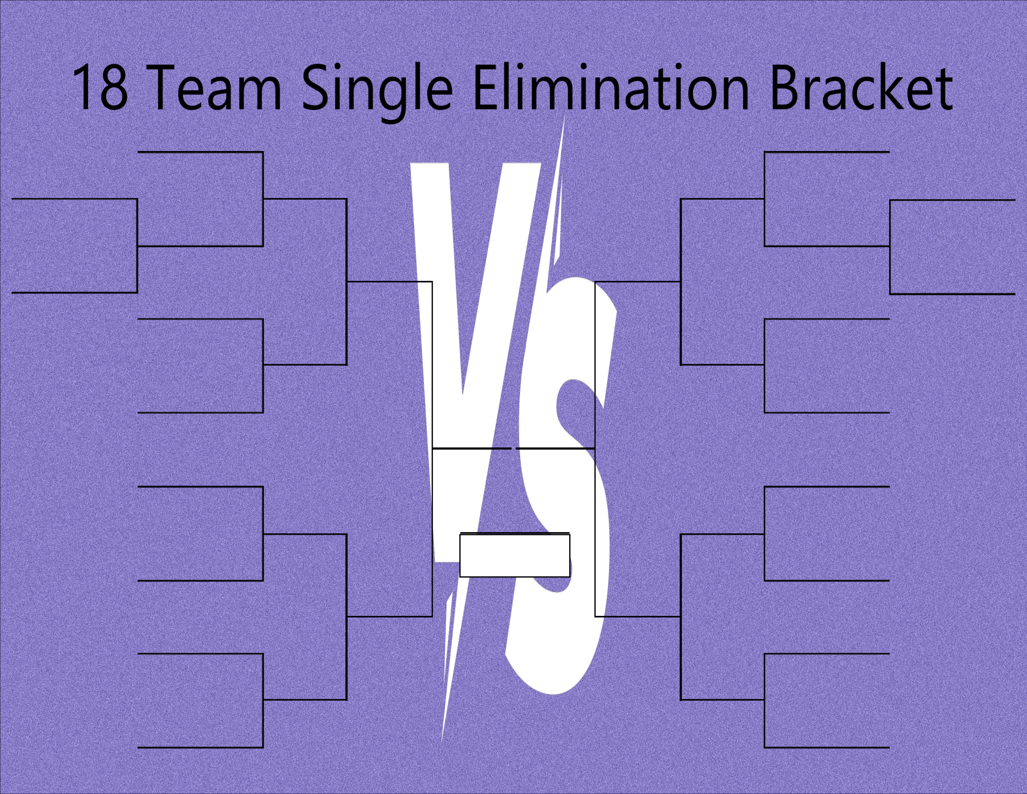 18-Team tournament bracket (free and printable) - Printerfriendly