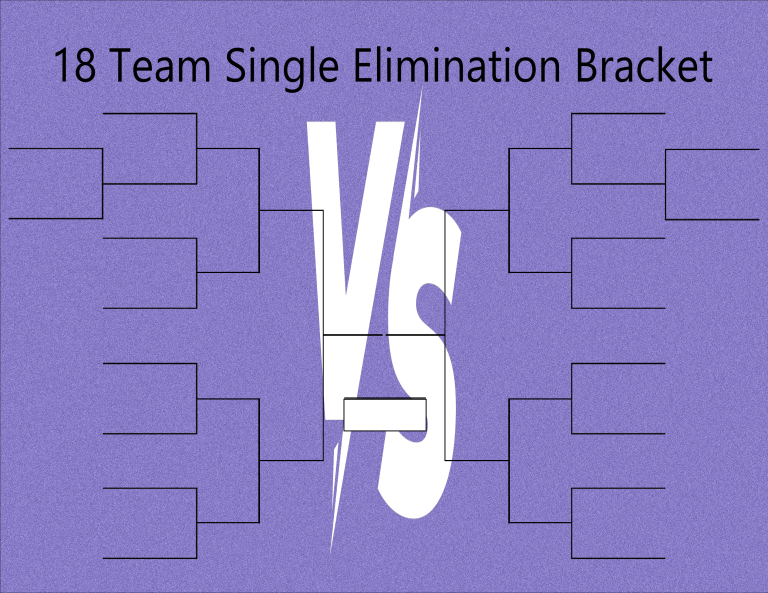 18-Team tournament bracket (free and printable) - Printerfriendly
