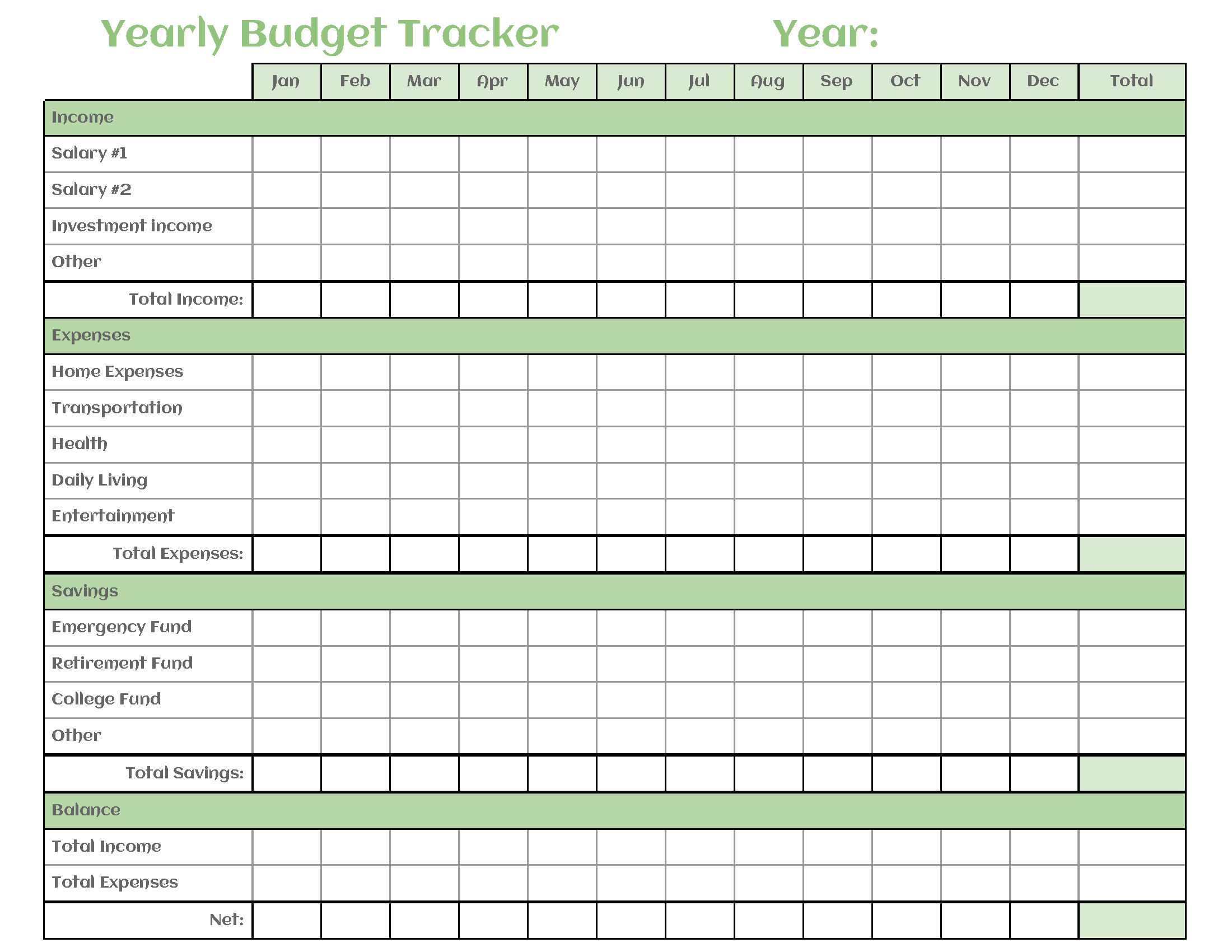 Printable Budget Sheet King Printables