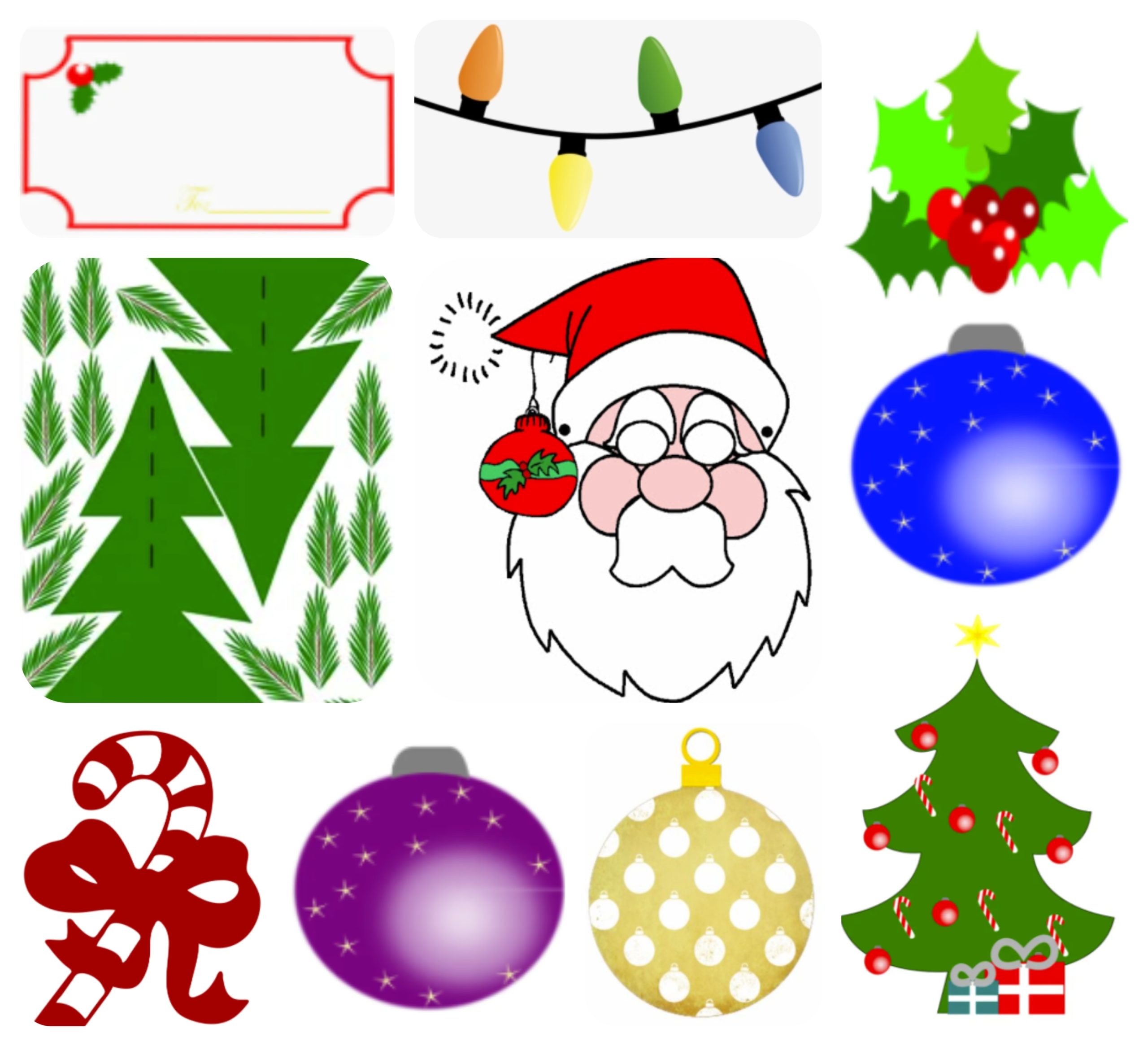 Free Christmas drawings, paper decorations, clip art, and printable ...