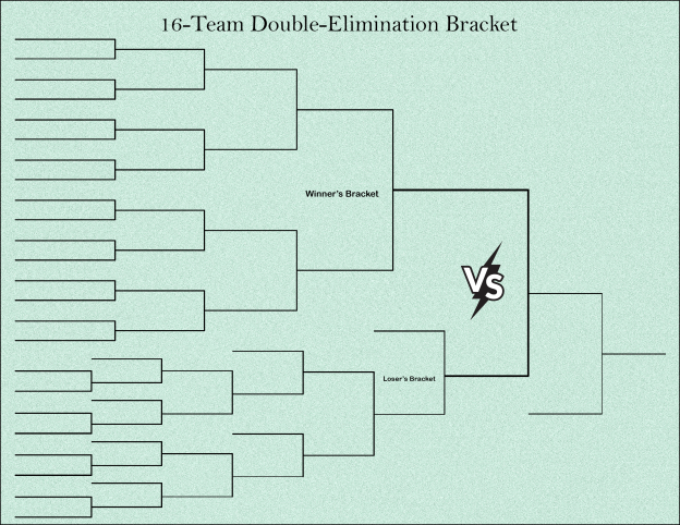Printable and fillable 16-team double-elimination bracket - Printerfriendly