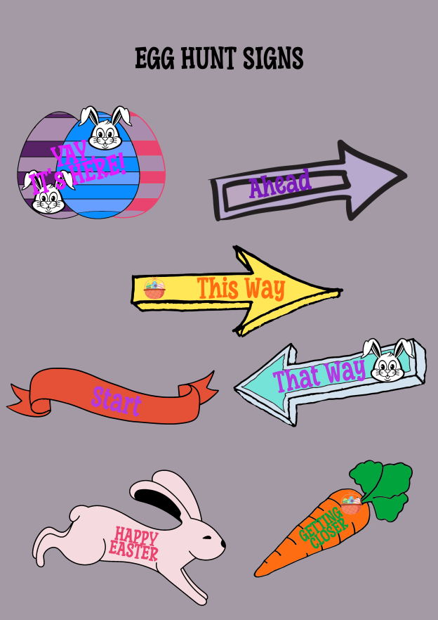 Fun and Free Printable Easter Egg Hunt Signs for Easter - Printerfriendly