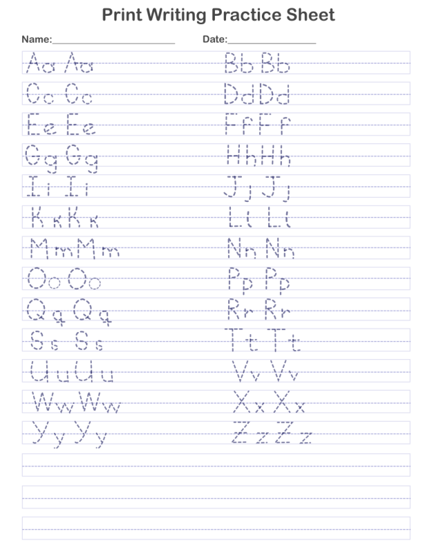 Print Handwriting Worksheets for Children (PDF Free Download ...
