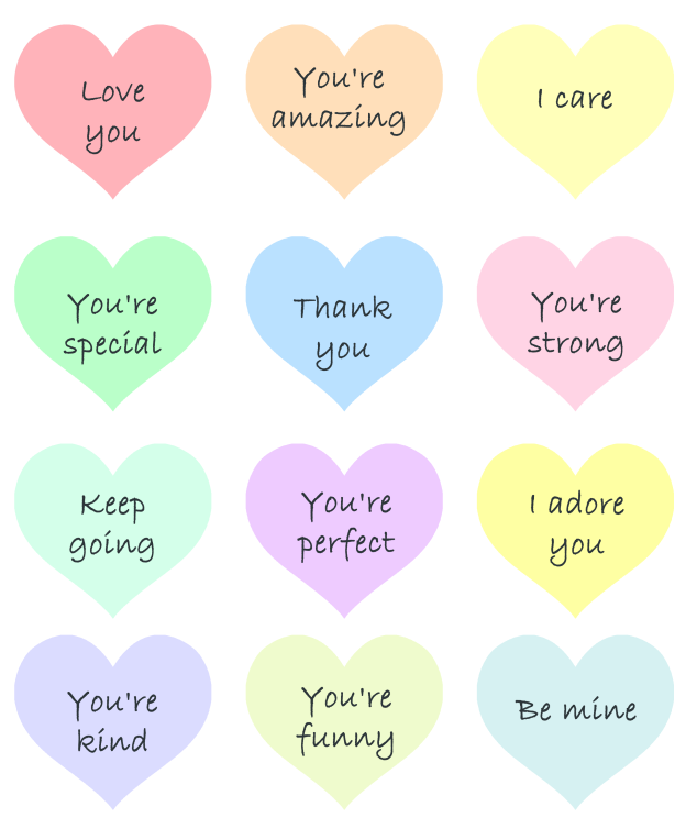 Brighten Your Day with Fun Printable Conversation Hearts - Printerfriendly
