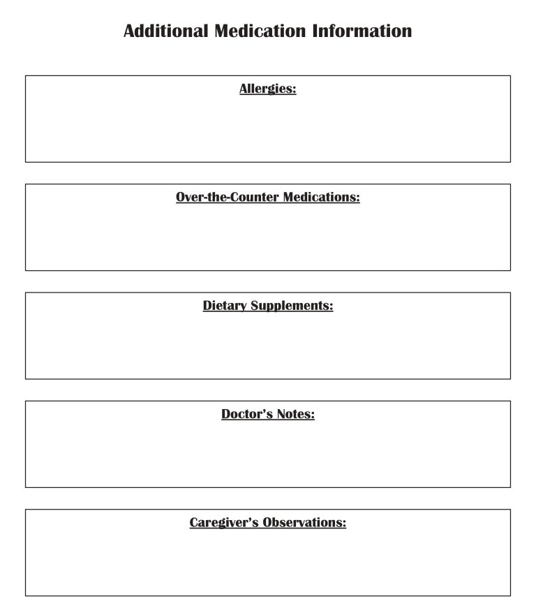 Download Now: Free Printable Daily Medication Chart For Elderly ...