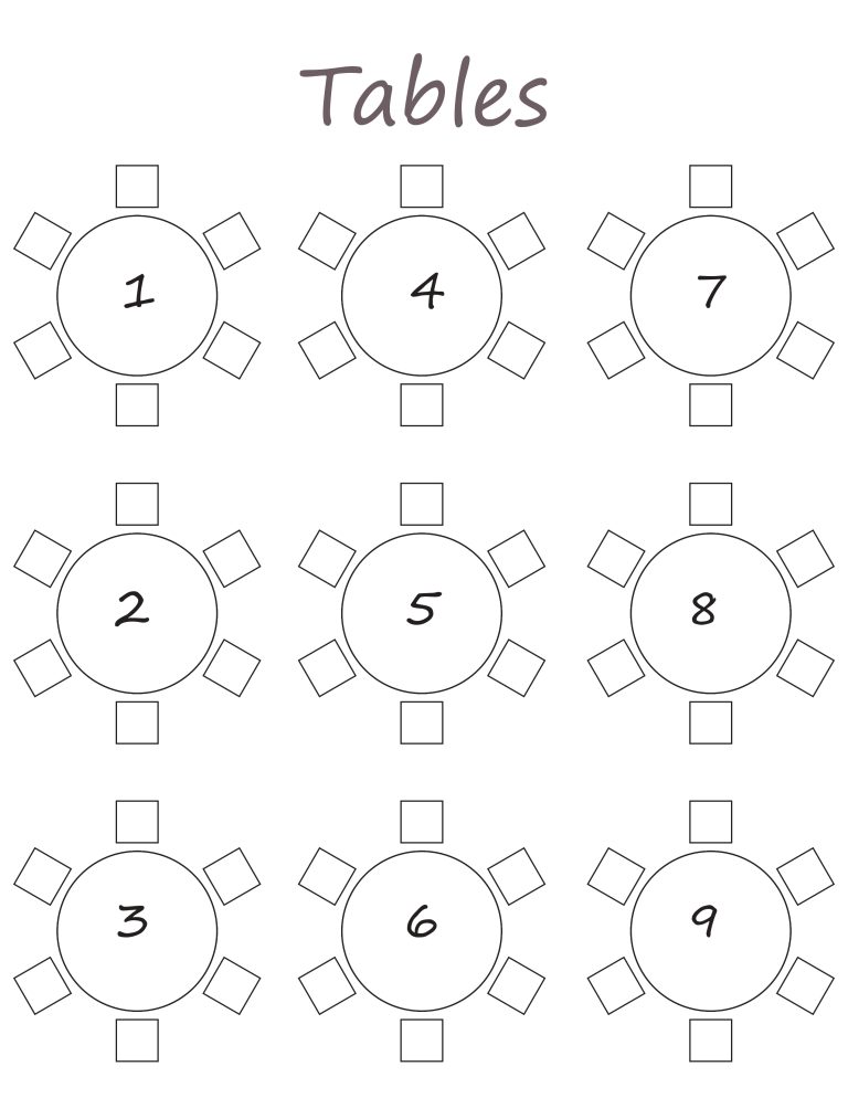 Simple and Free Seating Chart Template for Holidays, Gatherings, and ...