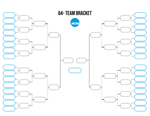 Free, Printable 64-Team Bracket for March Madness - Printerfriendly