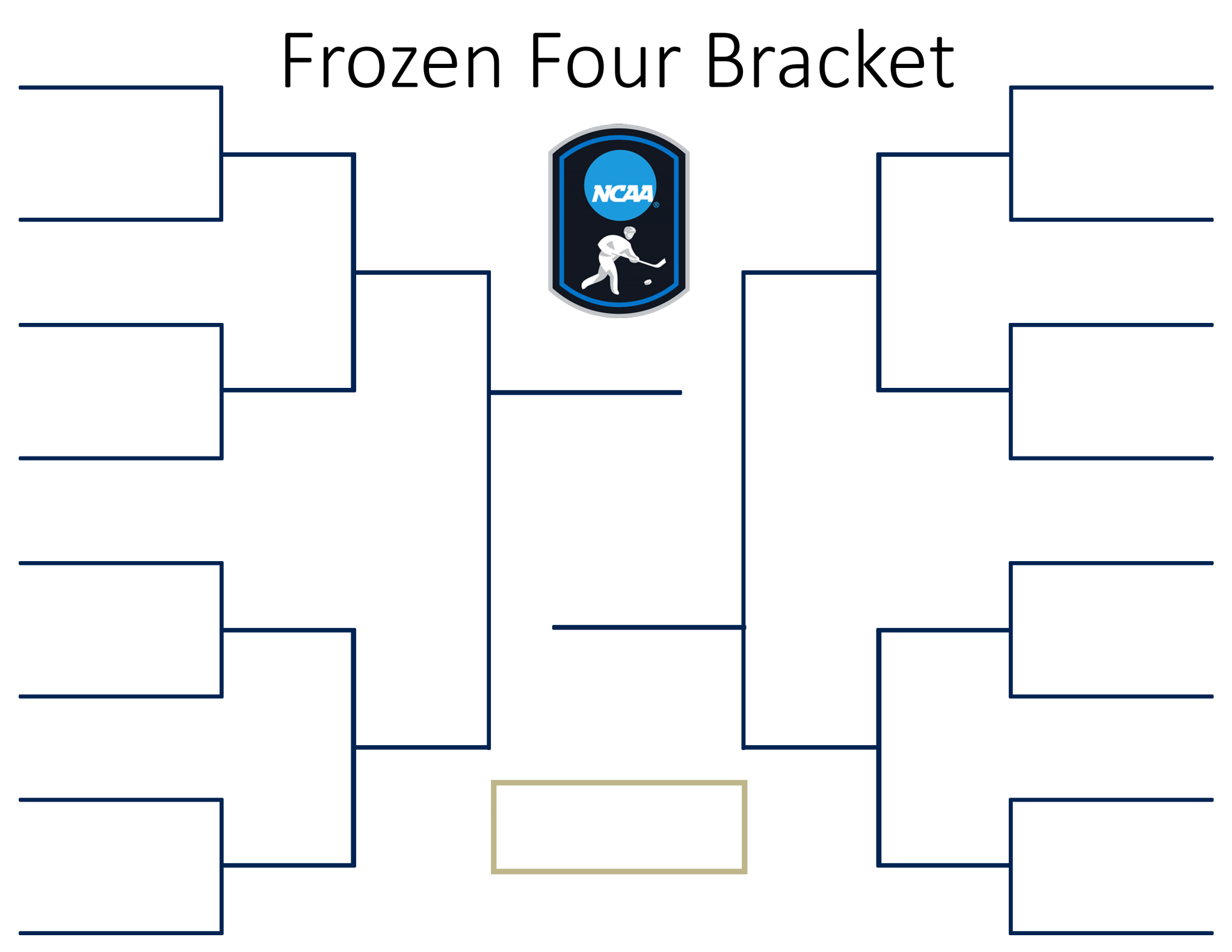 Printable 2025 Frozen Four Bracket for the D1 NCAA College Hockey ...
