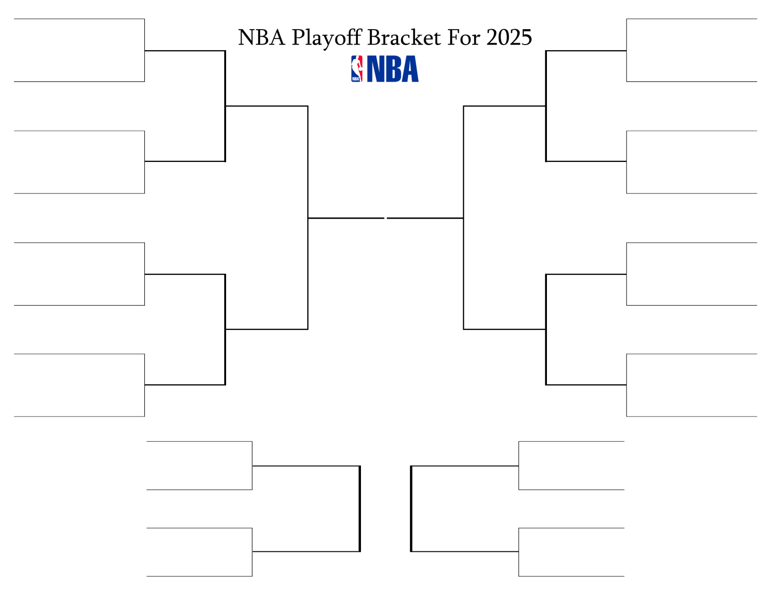 Free Printable NBA Playoff Bracket 2025 – Track the Entire Postseason ...