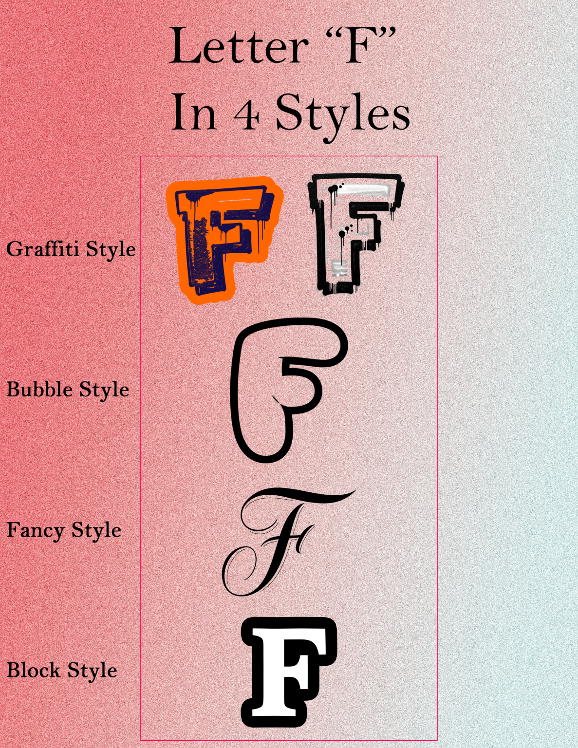 Printable letter 'F': Free bubble letter stencils, block, graffiti, and ...