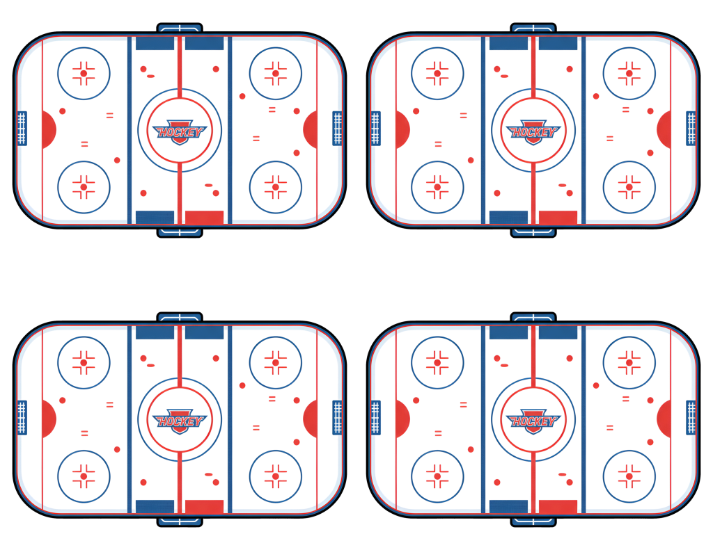 Printable Ice Hockey Rink Template - Printerfriendly