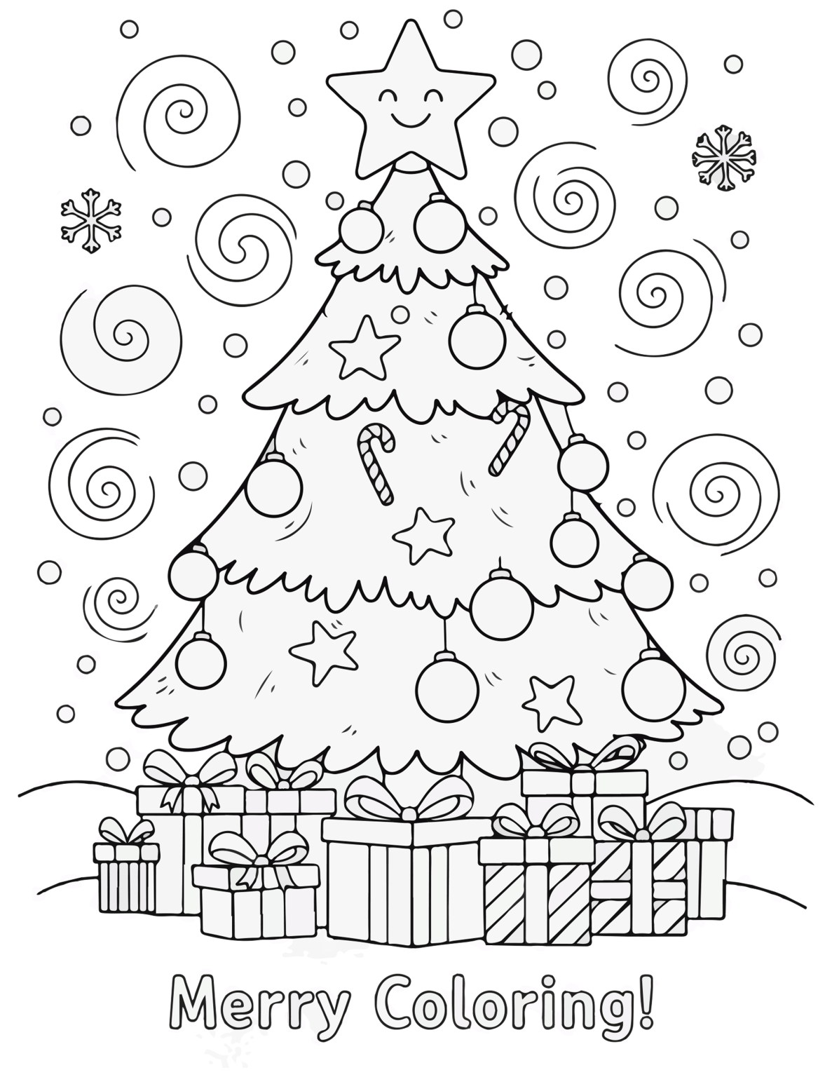 Printable Christmas Tree Images to Print, Cut Out for X-Mas Decorations - Printerfriendly